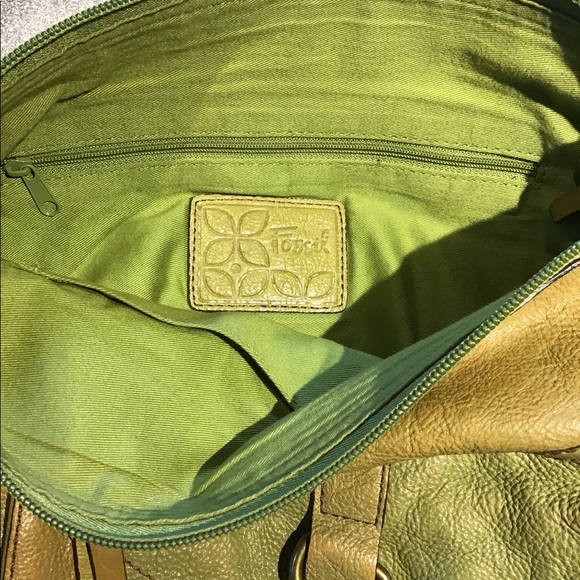 Fossil | Bags | Fossil Green Leather Handbag | Poshmark